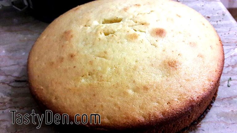 Moist Vanilla Sponge Cake | TastyDen